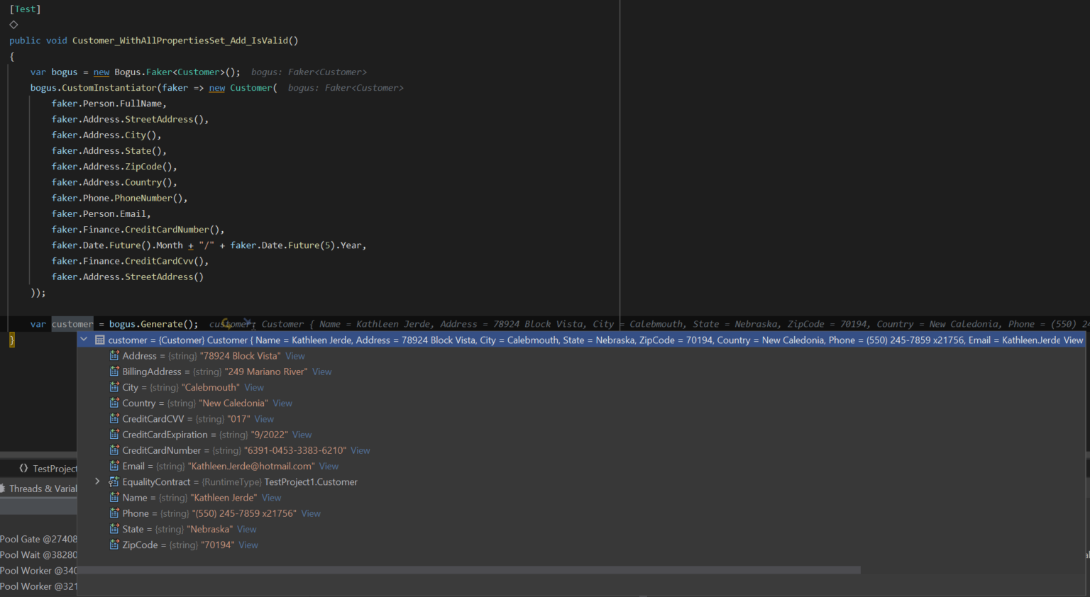 Fake data substitution for tests in C# with Bogus | Prographers